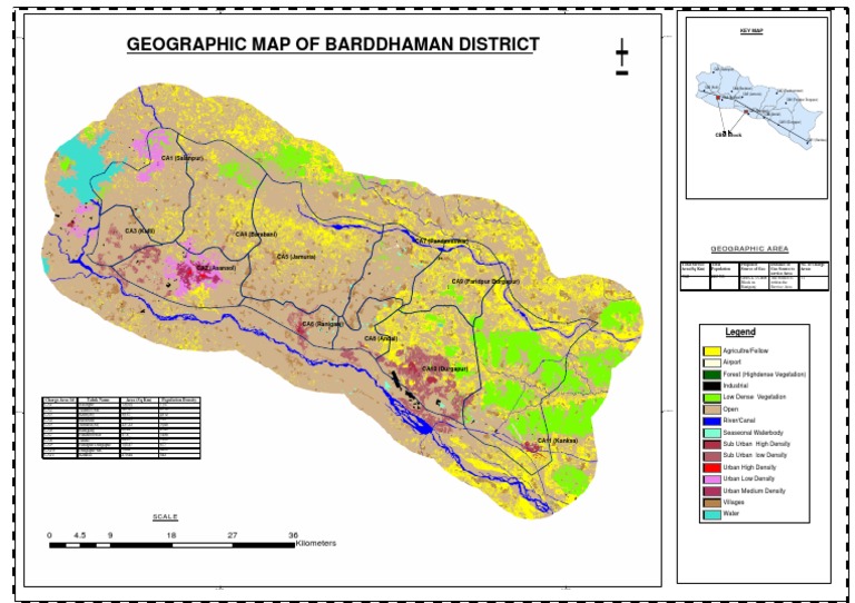 Geographic Map of Bardhaman District | PDF