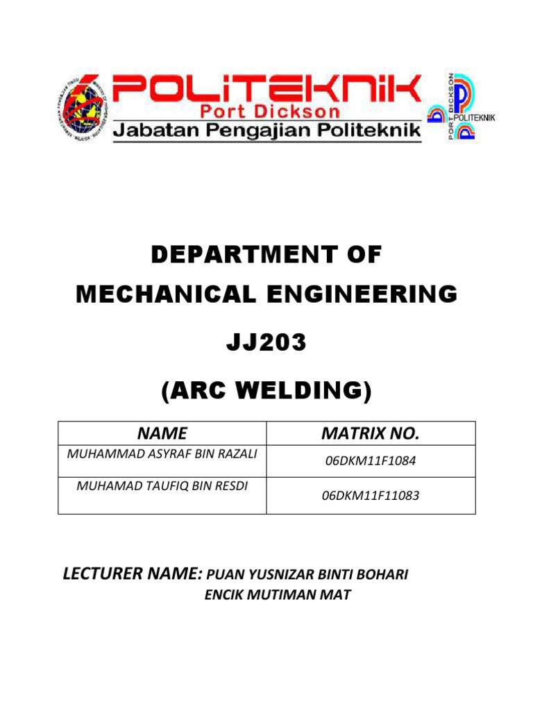 Arc Weld Report | PDF | Welding | Construction