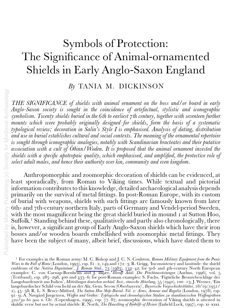 Symbols of Protection: The Signi Cance of Animal-Ornamented Shields in ...