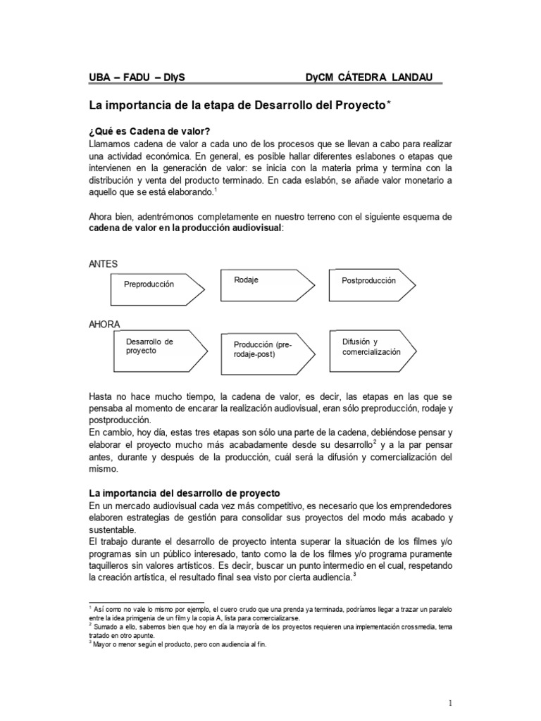 La Importancia de La Etapa de Desarrollo de Proyecto Apuntes | PDF ...