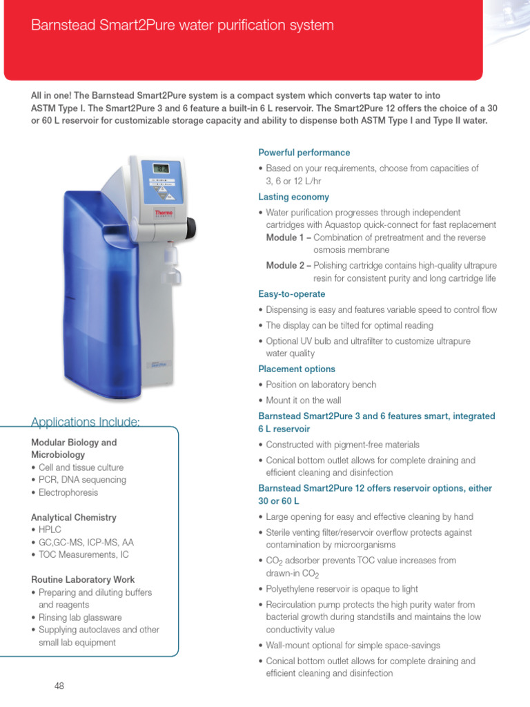 Catalogo Smart2pure | PDF | Total Organic Carbon | Biology