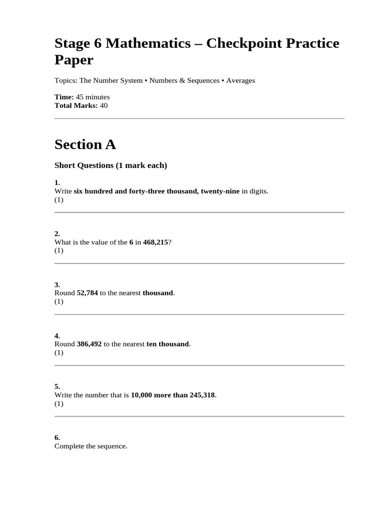 Checkpoint Practice Questions 2 | PDF