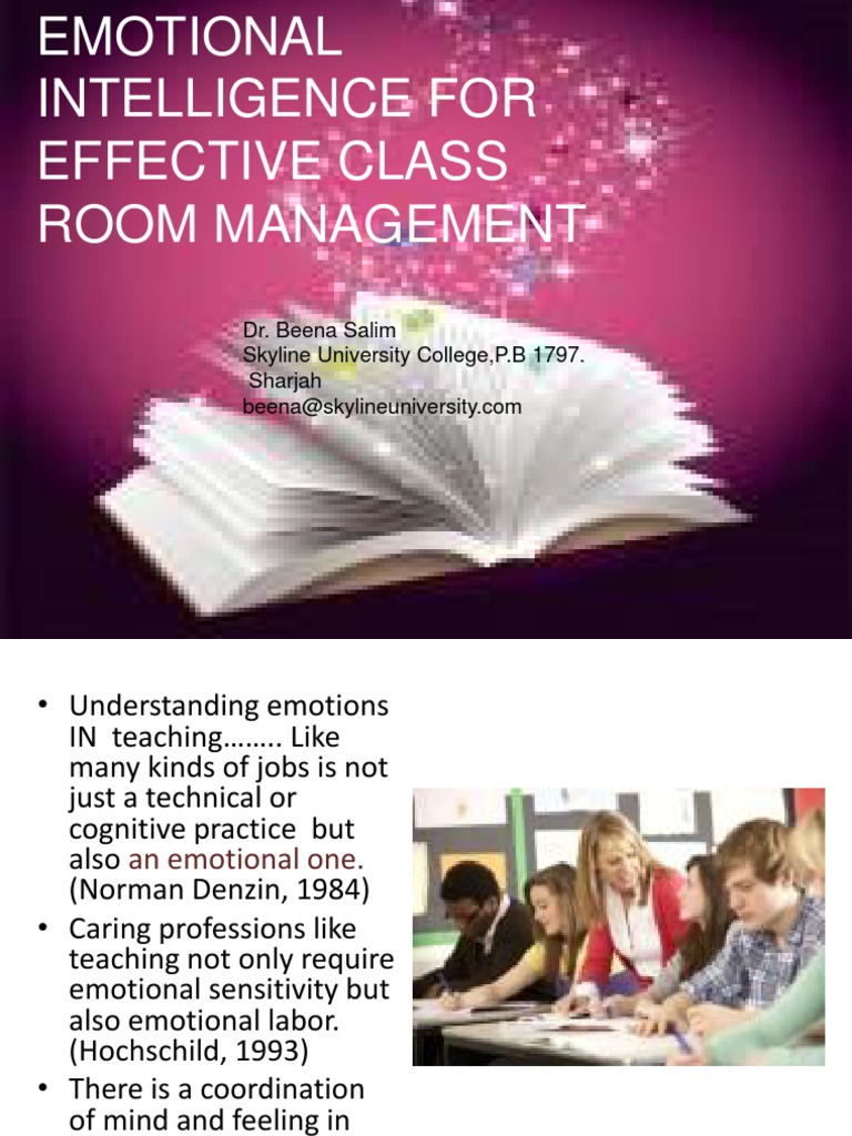 Emotional Intelligence For Effective Classroom Management - Handout ...