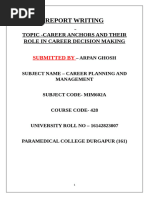 Overview of Schein's Career Anchors | PDF | Autonomy | Leadership