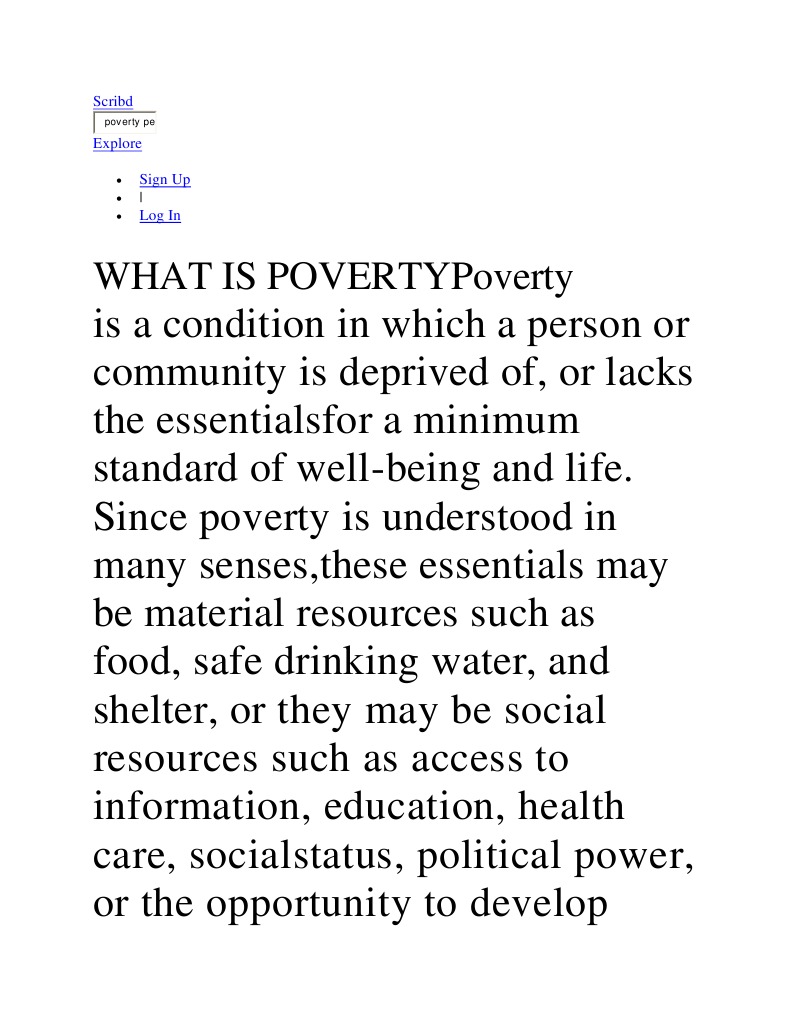 Urban Poverty in Pakistan | PDF
