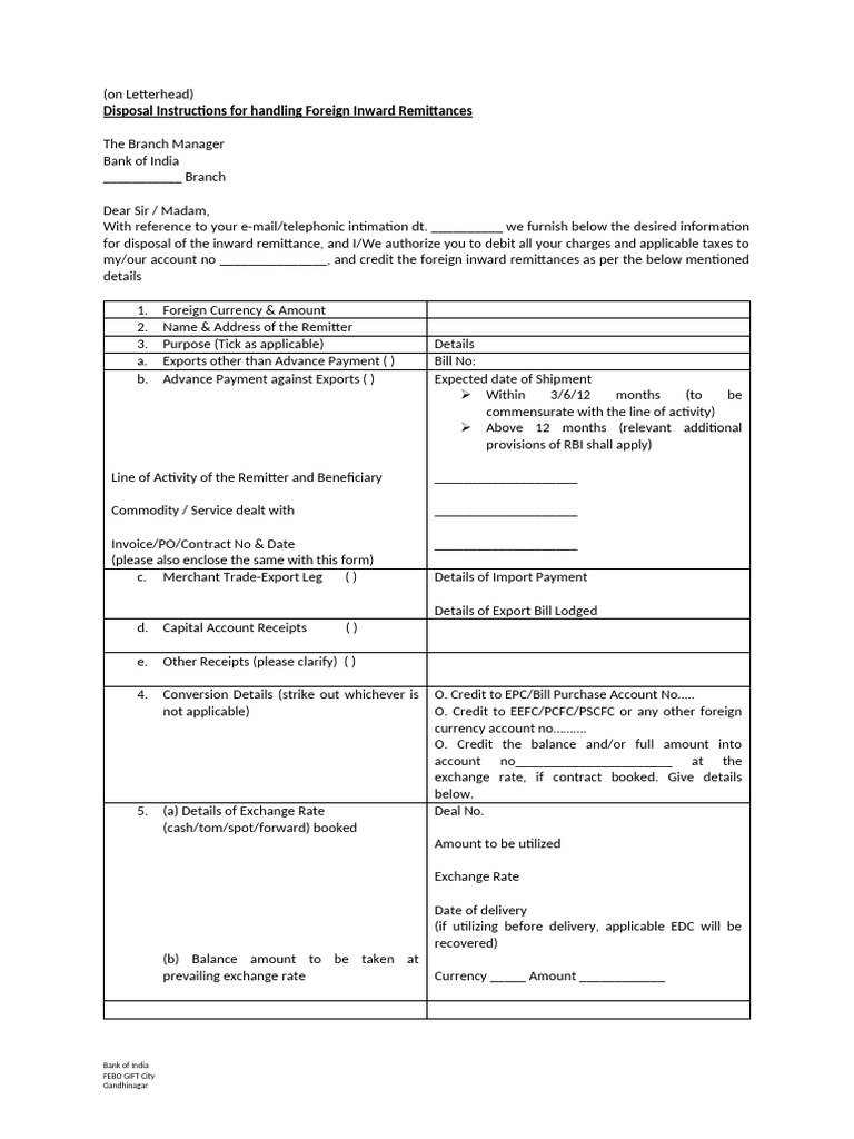 Inward Declaration Form | PDF | Office Of Foreign Assets Control | Receipt