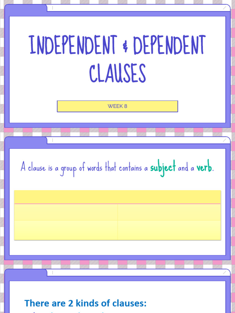 Independent Dependent Clauses | PDF