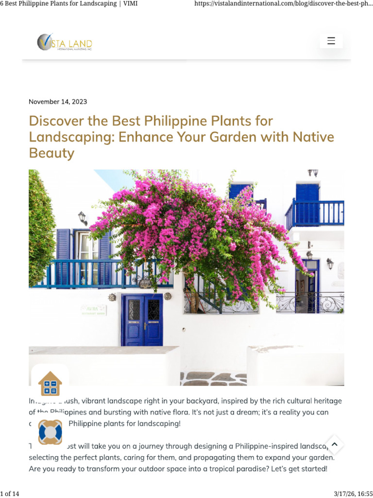 6 Best Philippine Plants For Landscaping - VIMI | PDF