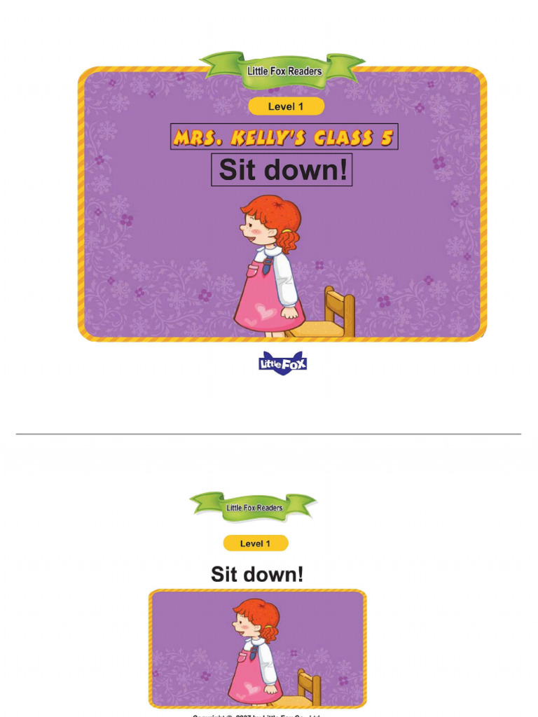 005.LV1.Mrs - Lv1.kelly - S Class 5 - Sit Down! | PDF