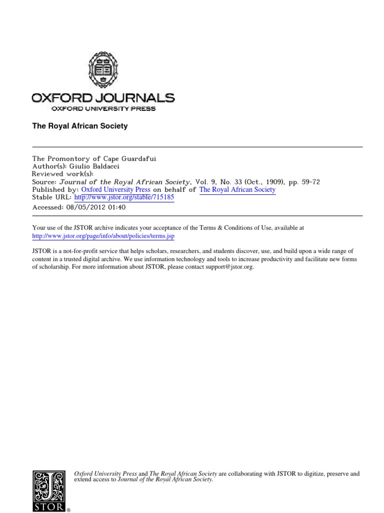 The Promontory of Cape Guardafui | PDF | Nature