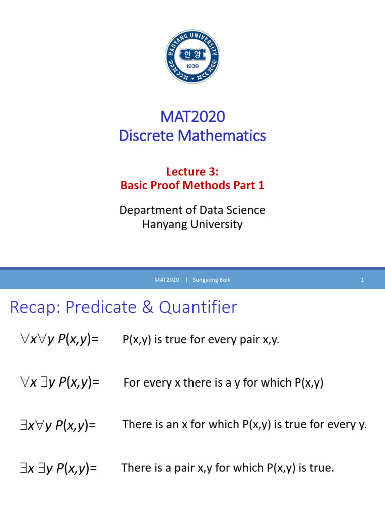 Lec3 Proof Part 1 | PDF