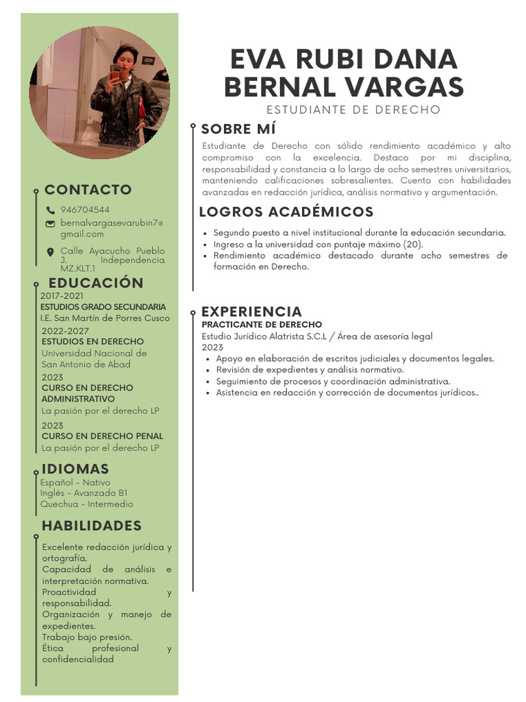 CV Eva Rubi Dana Bernal Vargas - 20260209 - 134305 - 0000 | PDF