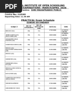 Nios Practical Schedule | PDF