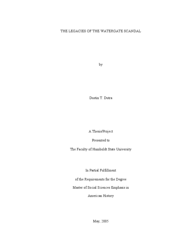 Nixon's Tactics and Watergate's Legacy | PDF | Watergate Scandal ...