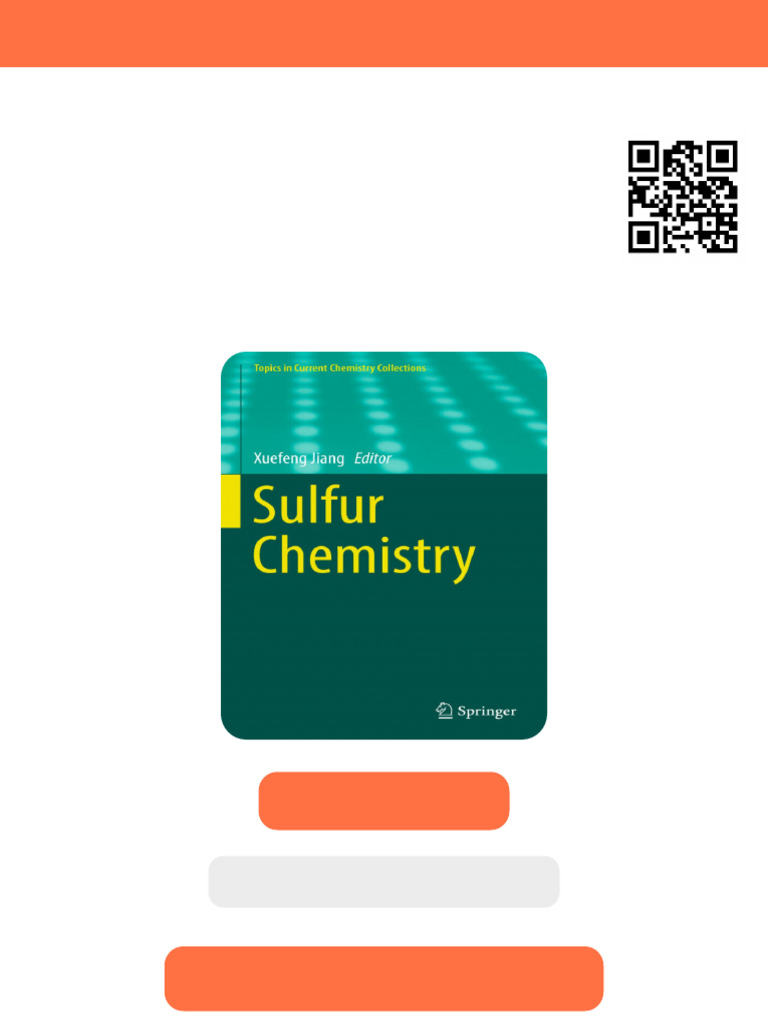 Sulfur Chemistry 1st Edition Jiang Xuefeng (Ed.) Ebook Professional ...