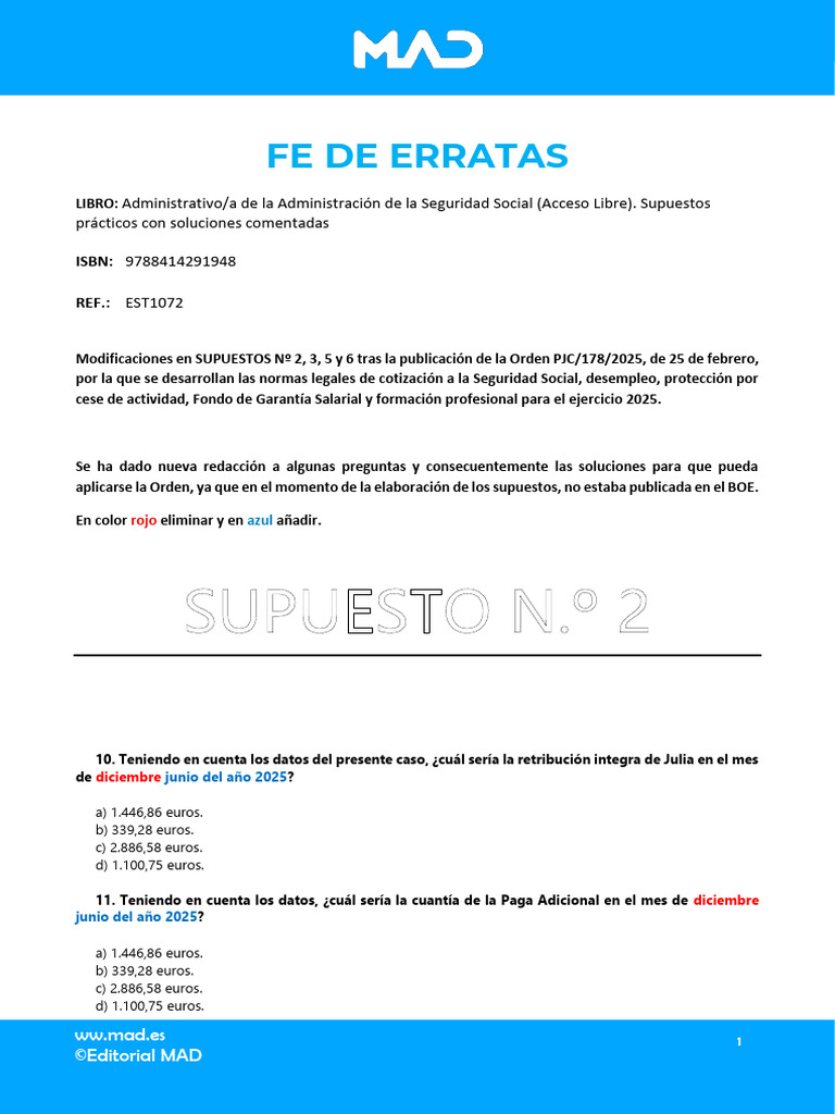 Fe de Erratas Actualizada Septiembre 2025-3 | PDF
