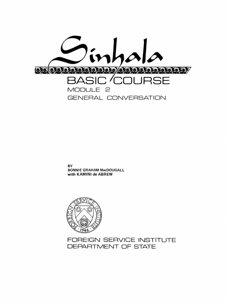 Sinhala Basic Course 2 | PDF | Plural | Grammatical Number