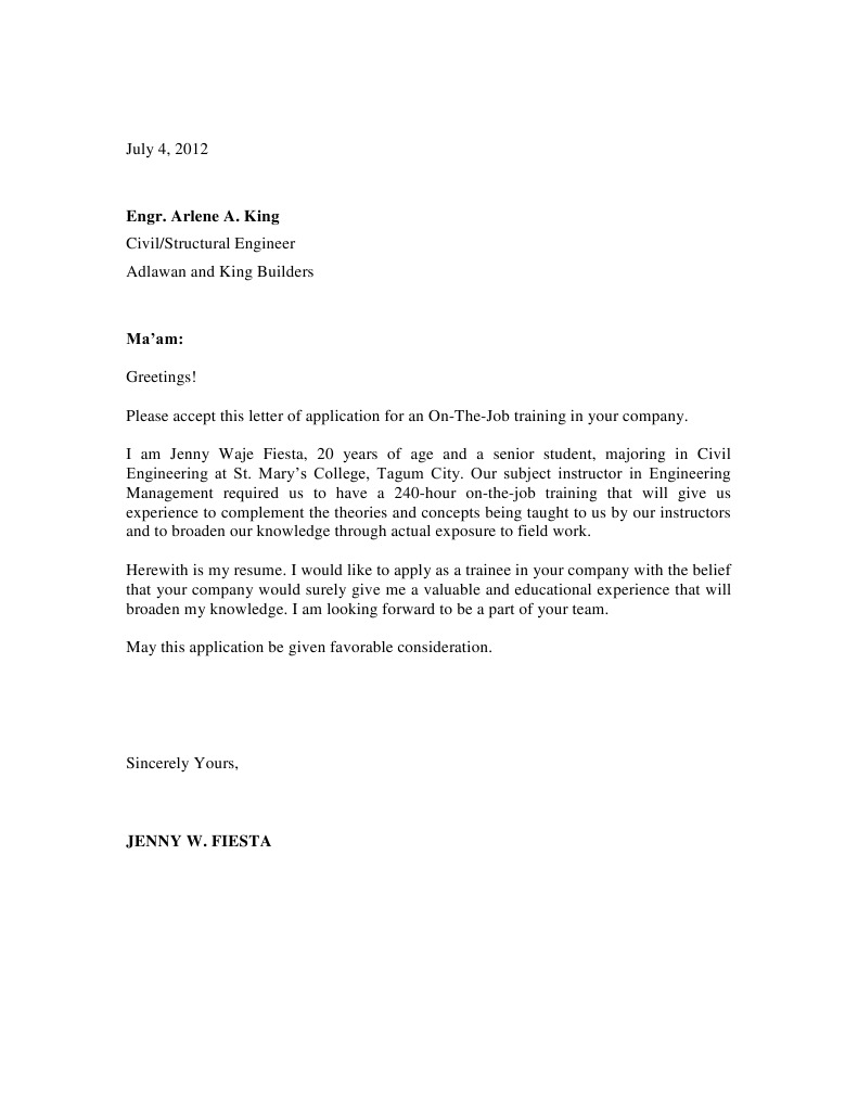 Resume - Application Letter | PDF