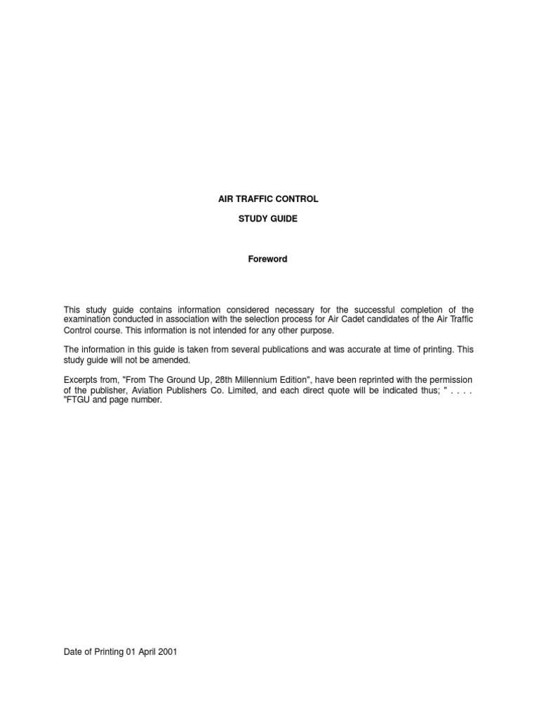 ATC Study Guide | PDF | Troposphere | Air Traffic Control