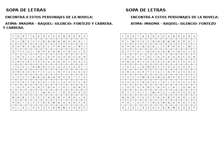 Sopa de Letras Sopa de Letras | PDF