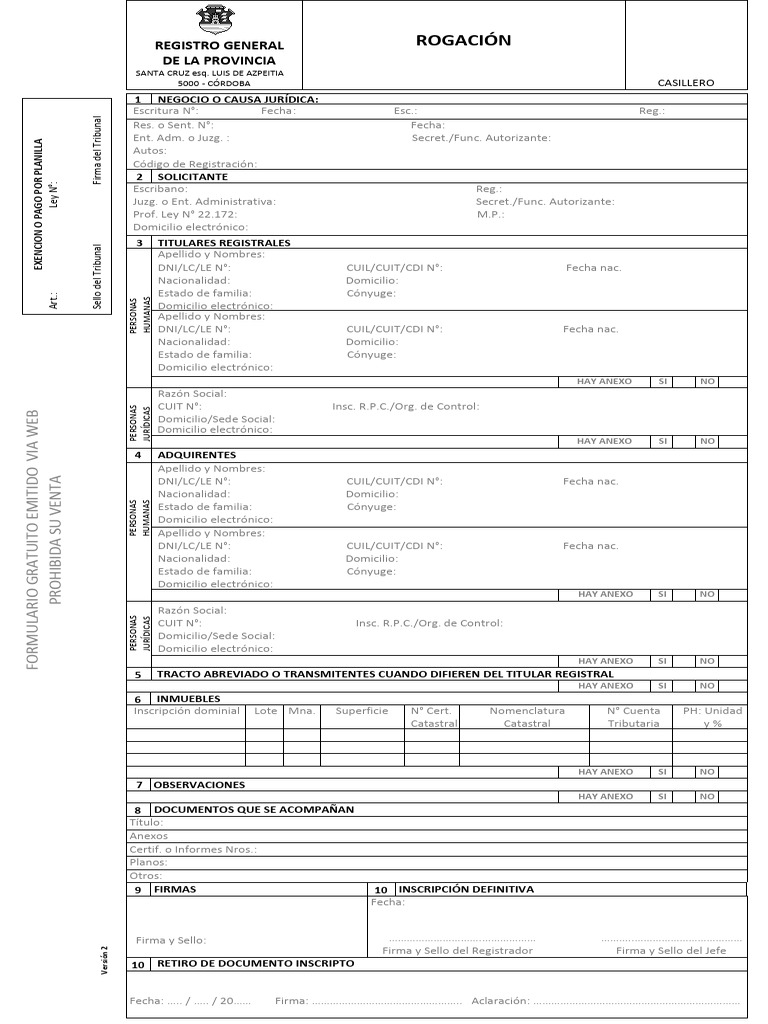 ROGACION.v2 - Legal | PDF | Gobierno y personalidad