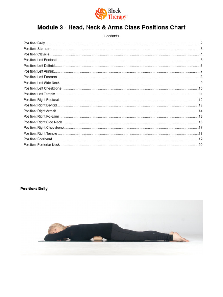 Shoulders, Arms & Head Positions | PDF