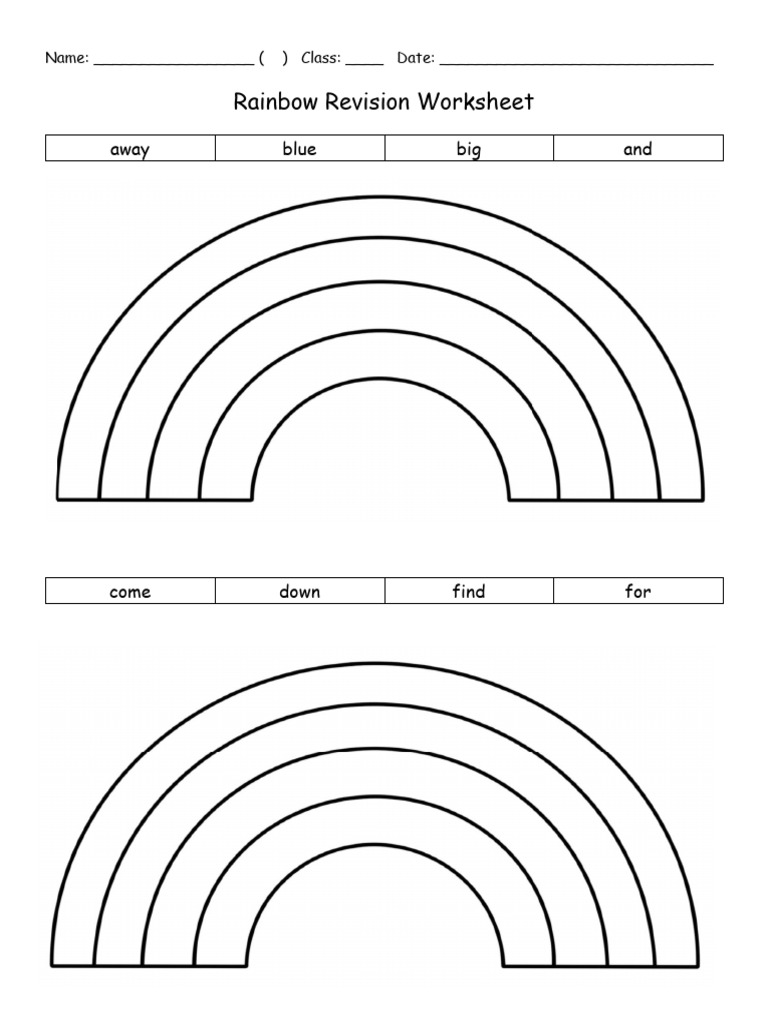 Rainbow Revision WS | PDF