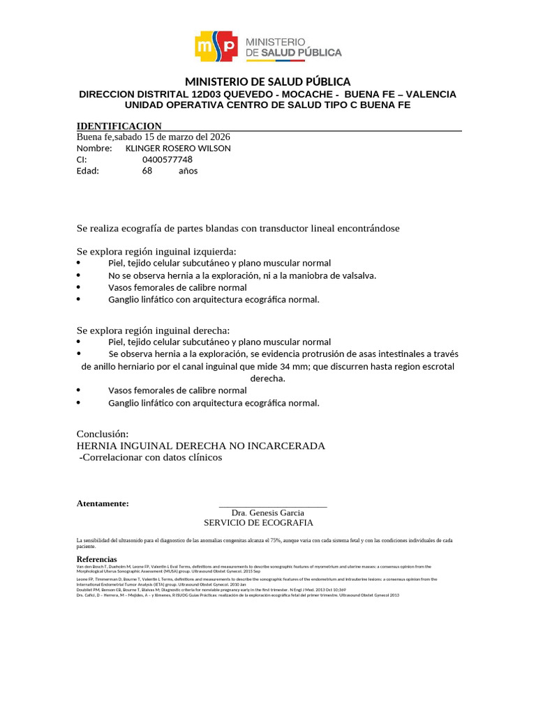 Ecografia Hernia Inguinal | PDF