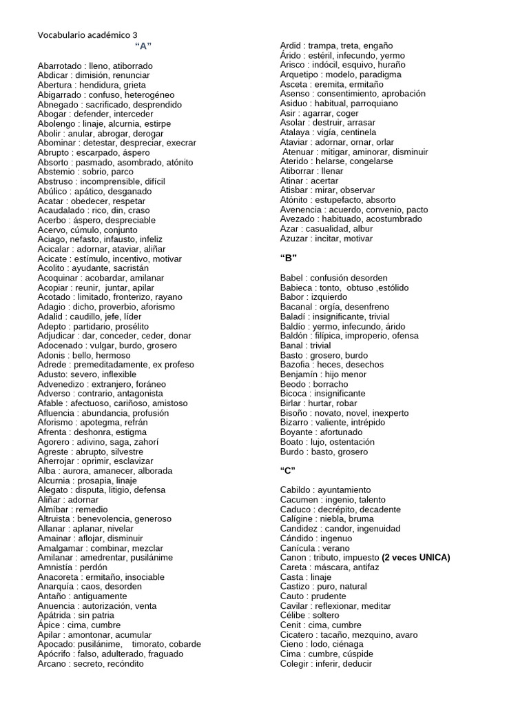 vocabulario_academico_3 | PDF