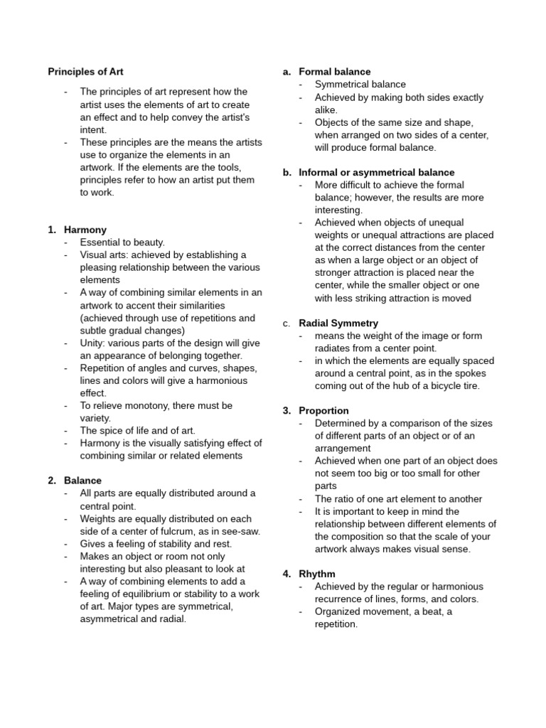 Principles of Art | PDF