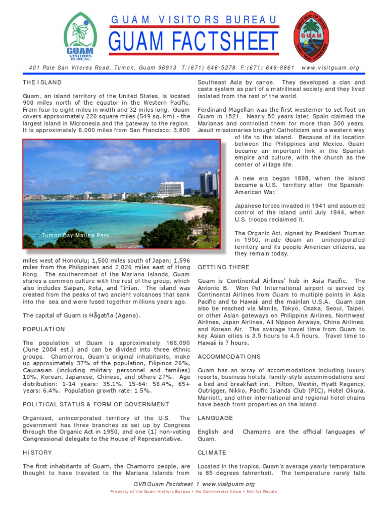 Guam Fact Sheet | PDF | Guam | Foods