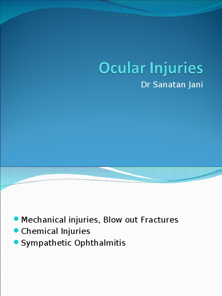 Ocular Injuries | PDF | Cornea | Cataract