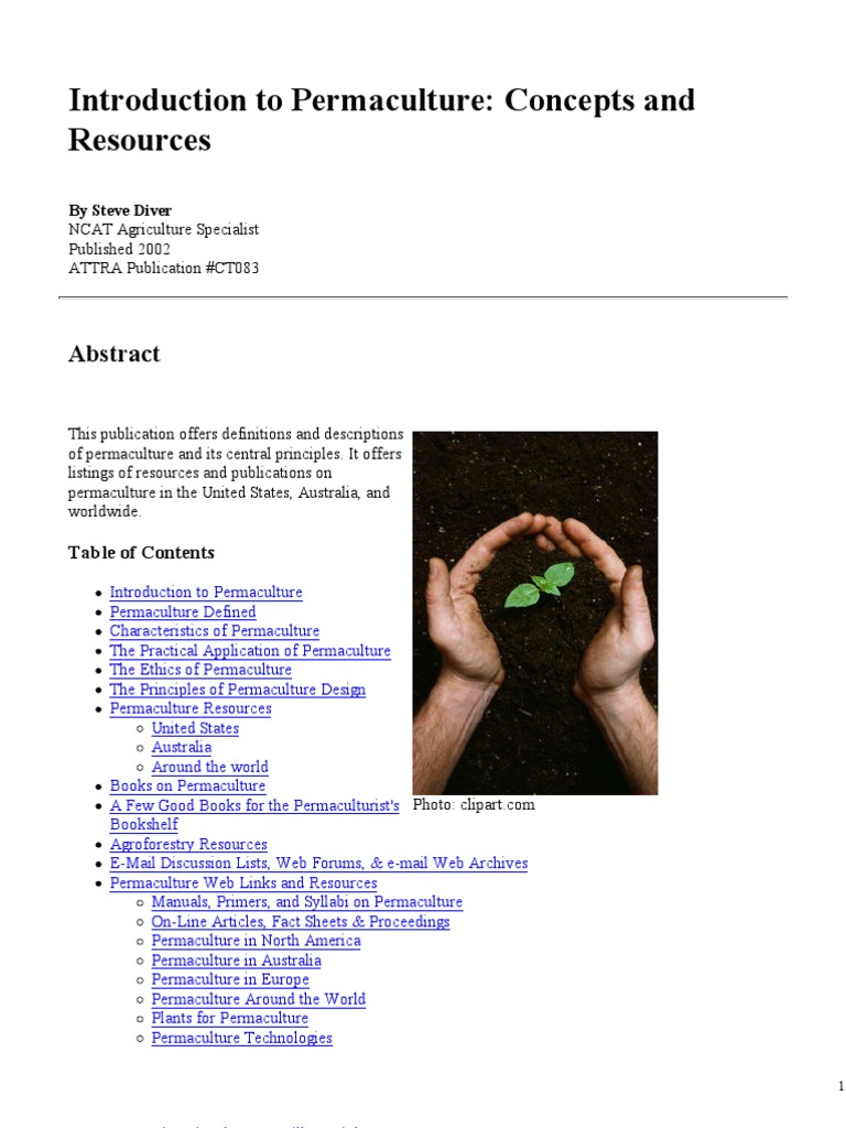 Introduction To Permaculture Concepts and Resources | PDF ...