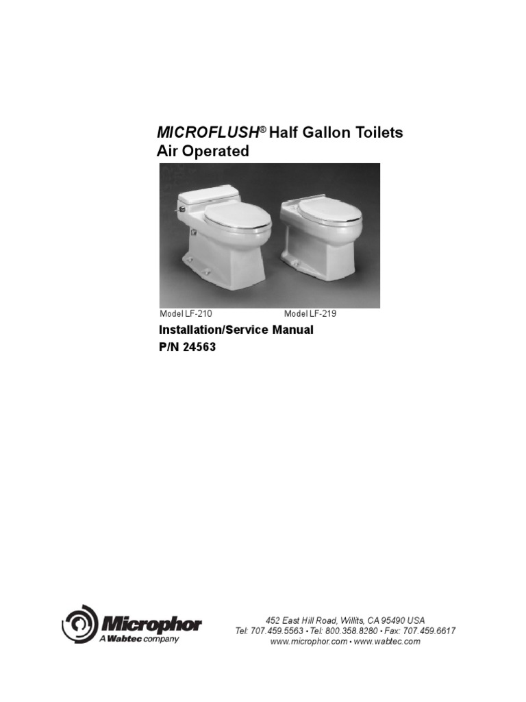 MICROPHOR Manual24563MicroflushGBH | Toilet | Valve