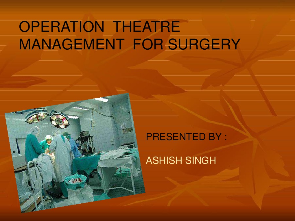 Operation Theater Management | PDF