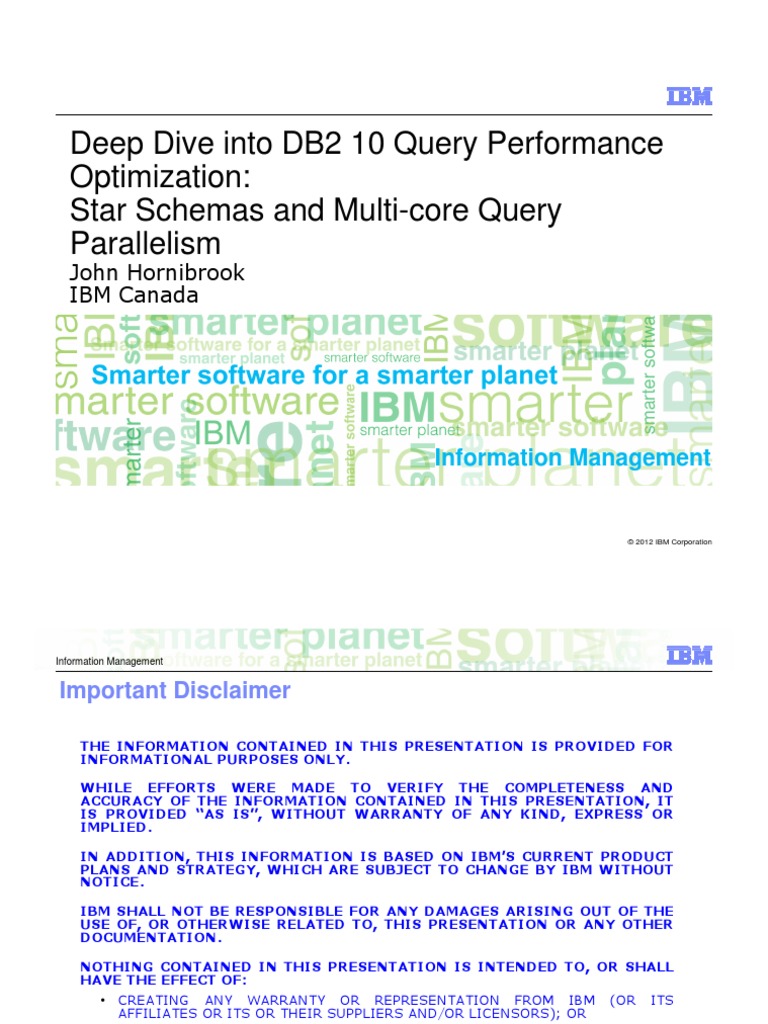 DB2 LUW 10 Star Schema and MCP | PDF | Database Index | Ibm Db2