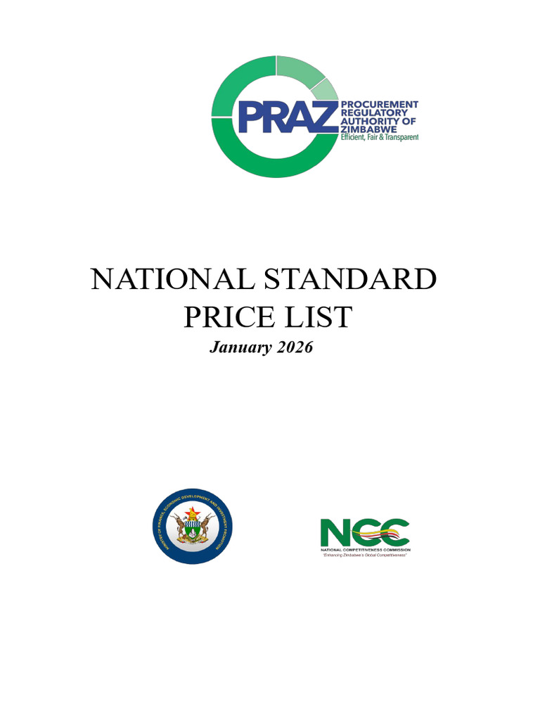 PRAZ National Standard Price List | PDF