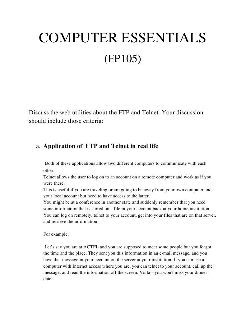 Computer Essentials | PDF