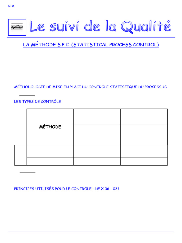 Cours Sur Les Cartes de Controle - SPC Eleves | PDF