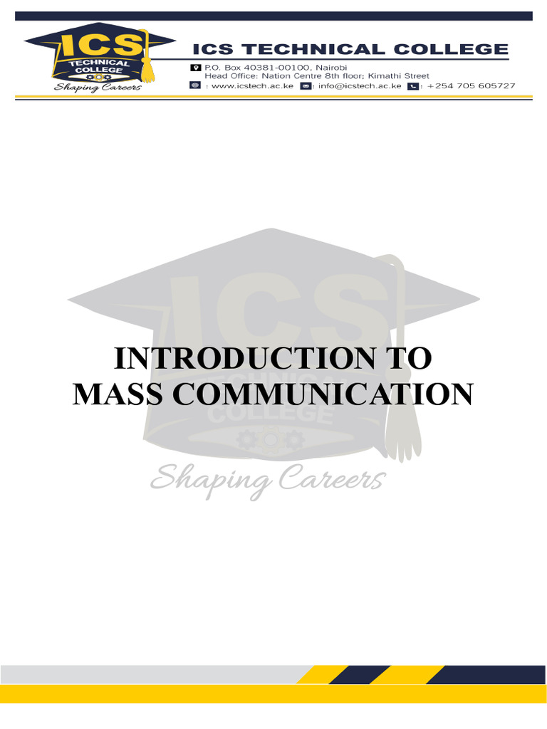 Introduction To Mass Communication | PDF