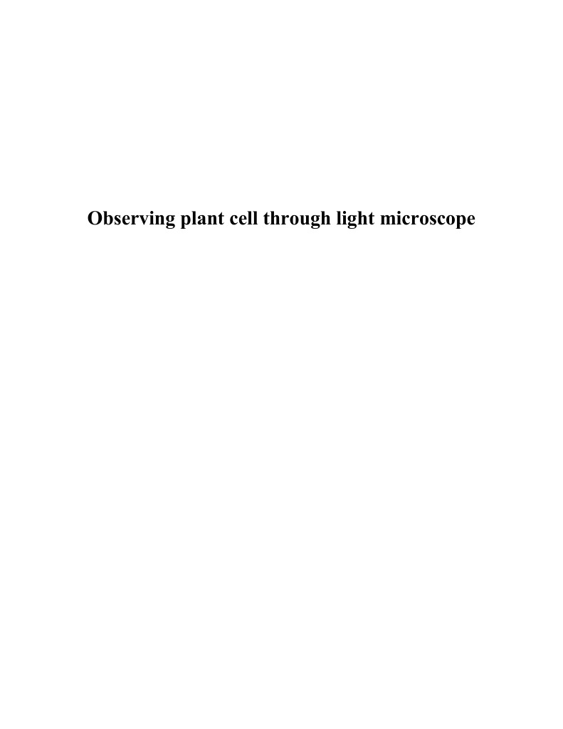 Lab Report 1 - Microscope | PDF | Lens (Optics) | Glass Engineering And ...