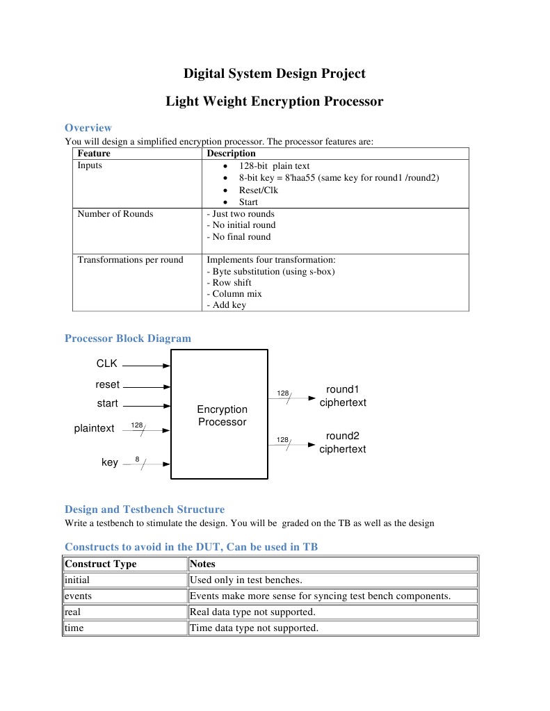 Light-Weight Encryption Processor v2 | PDF