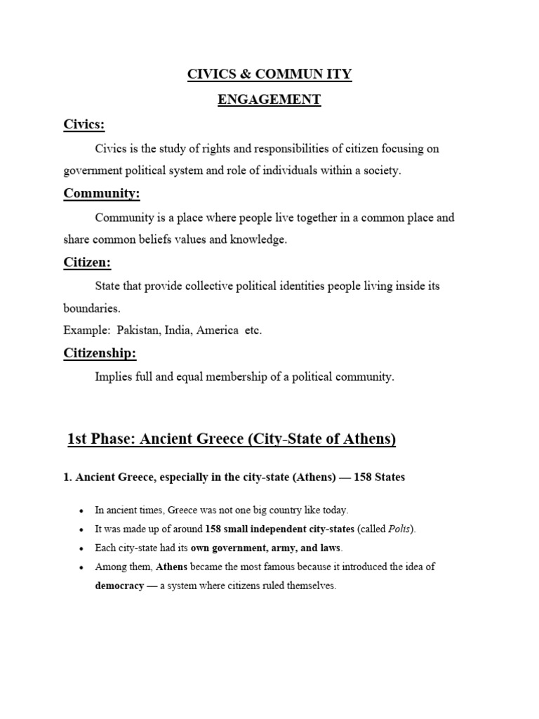 Civics Notes | PDF