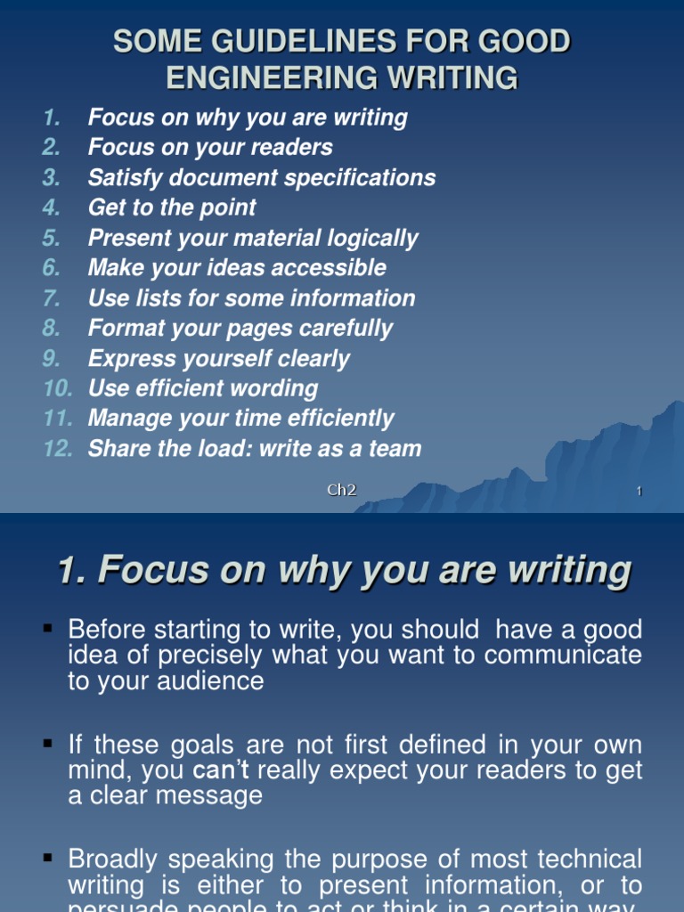 02 - Some Guidelines For Good Engineering Writing (Ch2) | PDF ...