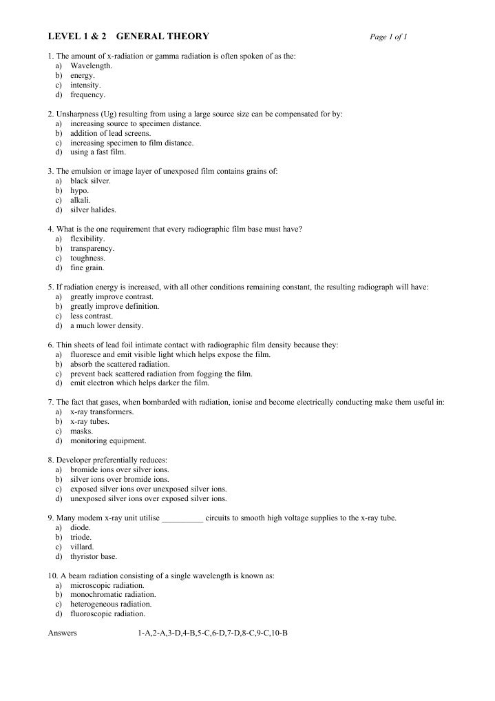 RT Gen Theroy Questions | PDF | Science & Mathematics