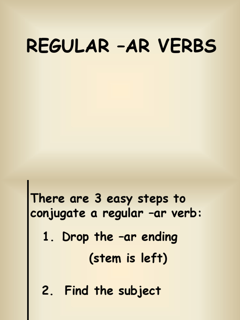Riley Anne Holmes - Regular - Ar Verbs | PDF
