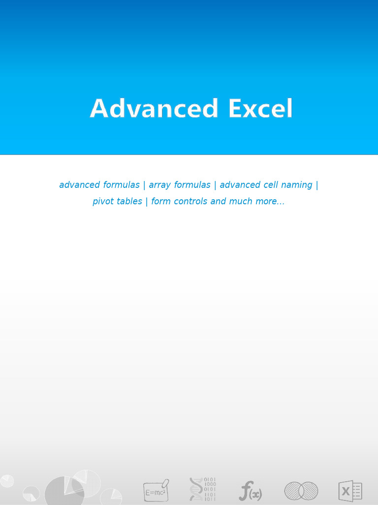 Advanced Excel | PDF