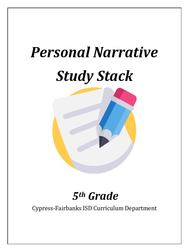 ELAR 5 Personal Narrative Study Stack | PDF