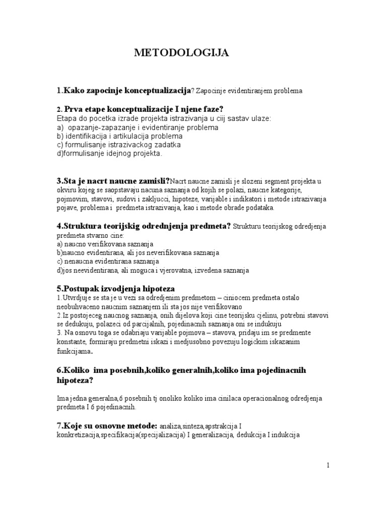 Metodologija Istrazivanja U Socijalnom Radu | PDF