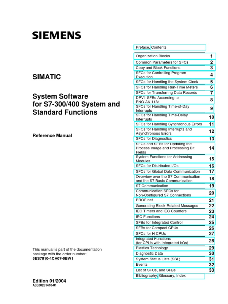 STEP 7 - System and Standard Functions For S7-300 and S7-400 | PDF ...